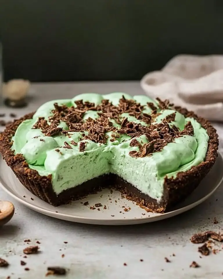 Creme de Menthe Grasshopper Pie