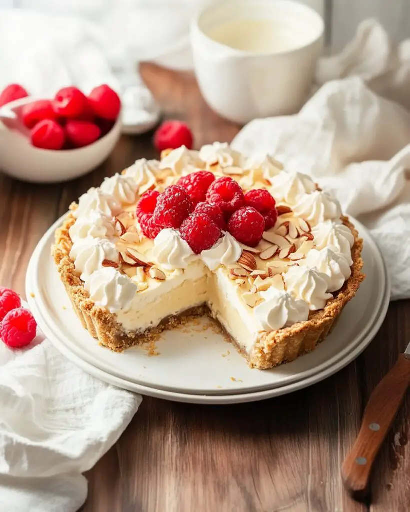 No-Bake Amaretto Cream Pie with Almond Crust