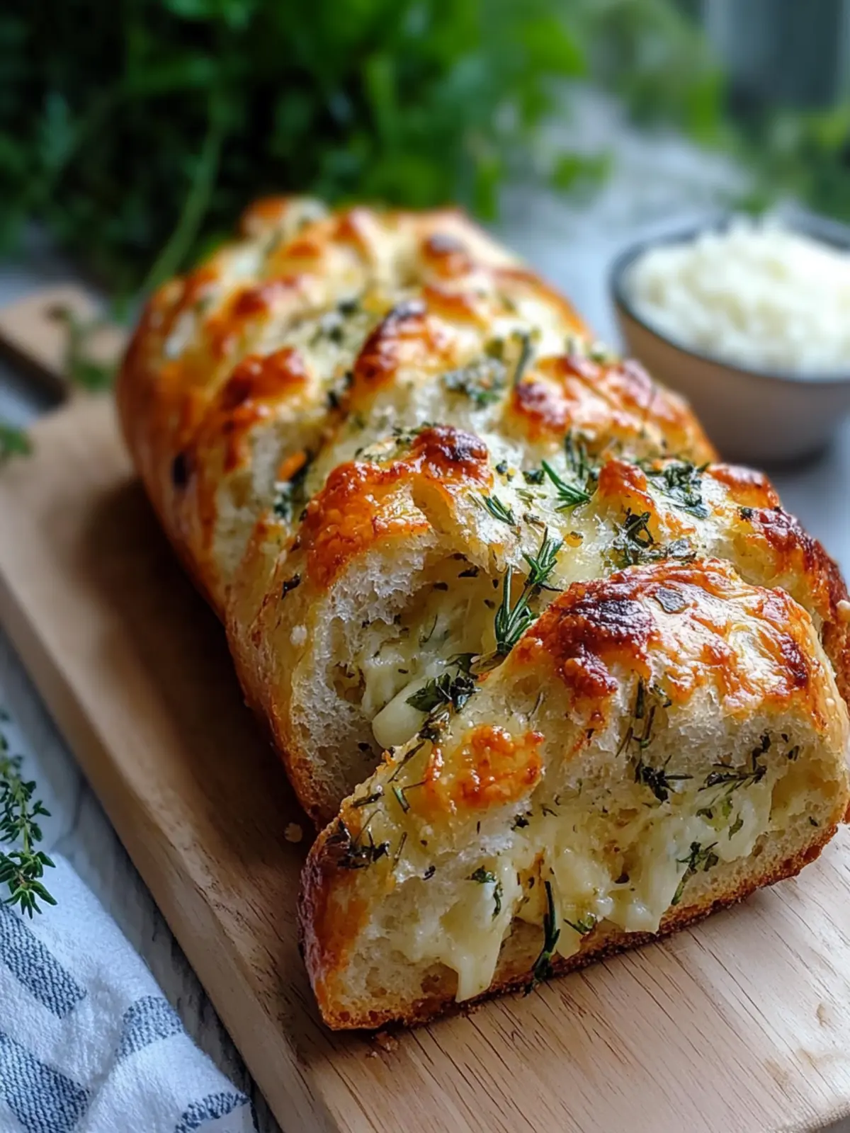 Homemade Italian Herbs and Cheese Bread That Melts Hearts