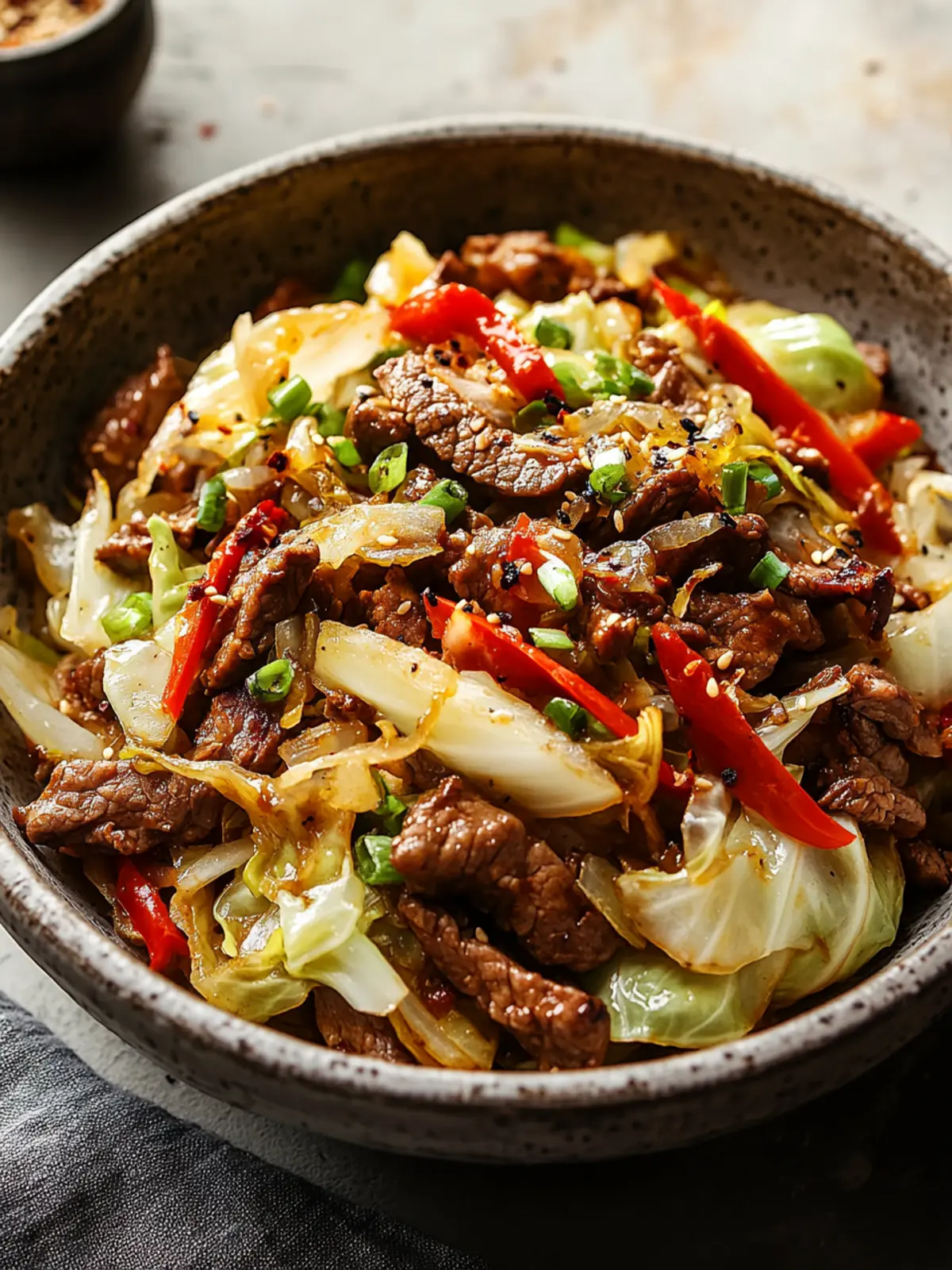 Savory Black Pepper Beef and Cabbage Stir-Fry in 25 Minutes